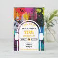 Skateboarding,Come Kick It Graffiti Birthday Party Invitation | Zazzle