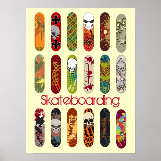 Skateboarding Poster | Zazzle.com