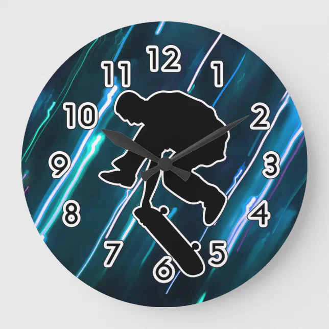 Skateboarding Wall Clocks | Zazzle