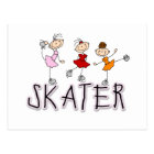 I love figure skating- blue postcard | Zazzle.com