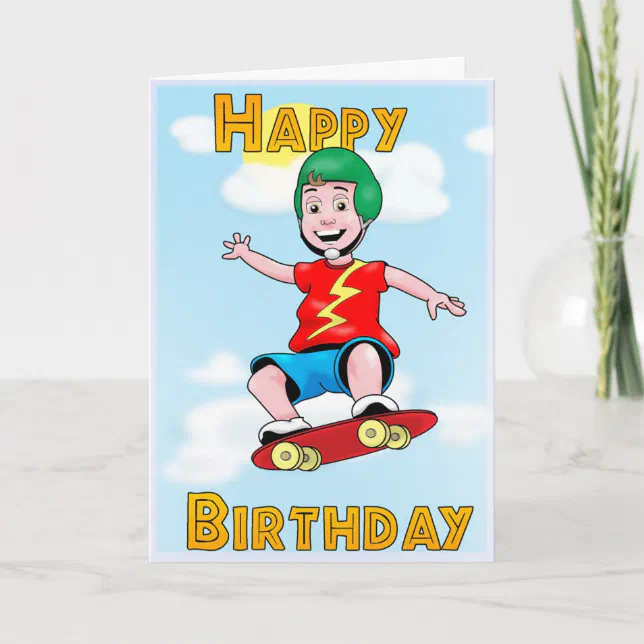 Skating Birthday Card | Zazzle