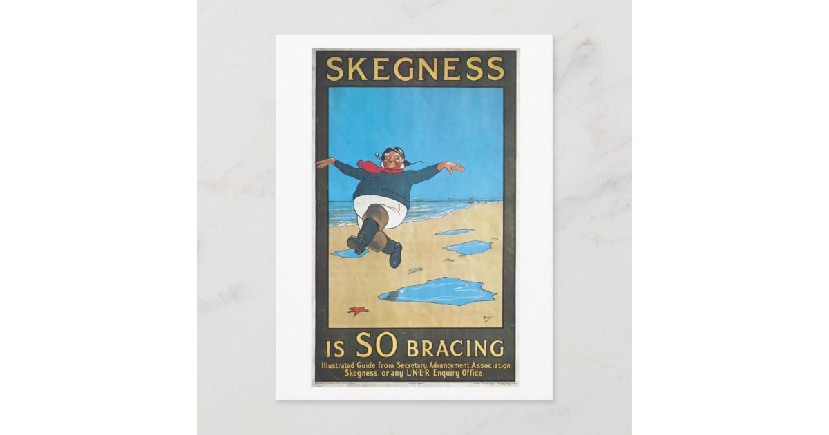 Skegness, England Vintage Travel Poster Postcard | Zazzle