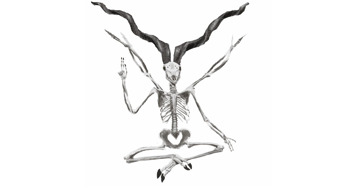 Skeletal Baphomet Photo Sculpture Magnet | Zazzle