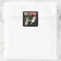 Skeleton 6 7 Christmas Six Seven Meme Xmas Square Sticker | Zazzle