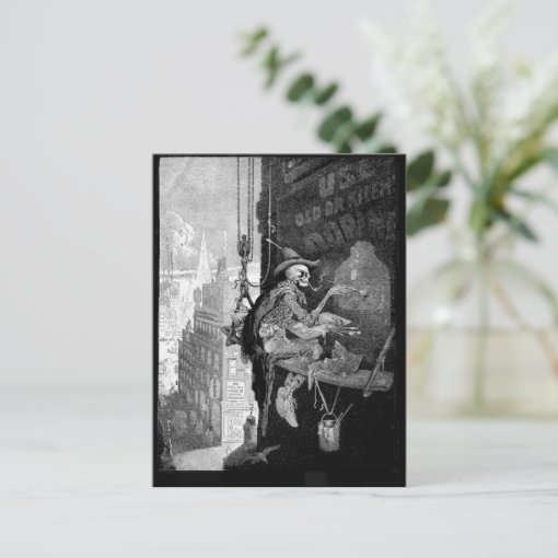 Skeleton Advertising postcard | Zazzle
