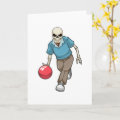 Skeleton at Bowling with Bowling ball Card | Zazzle