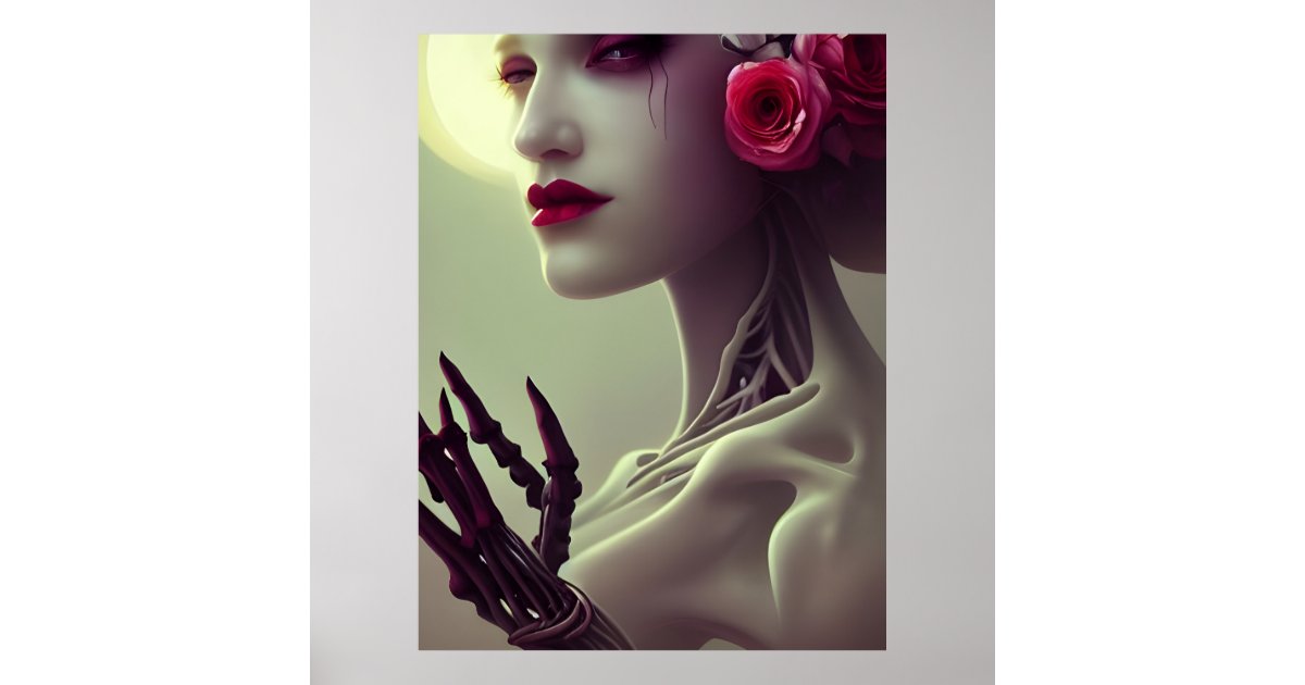Skeleton Bone Woman Poster | Zazzle