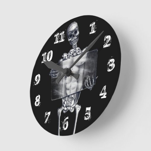Skeleton Chest Xray Wall Clock | Zazzle
