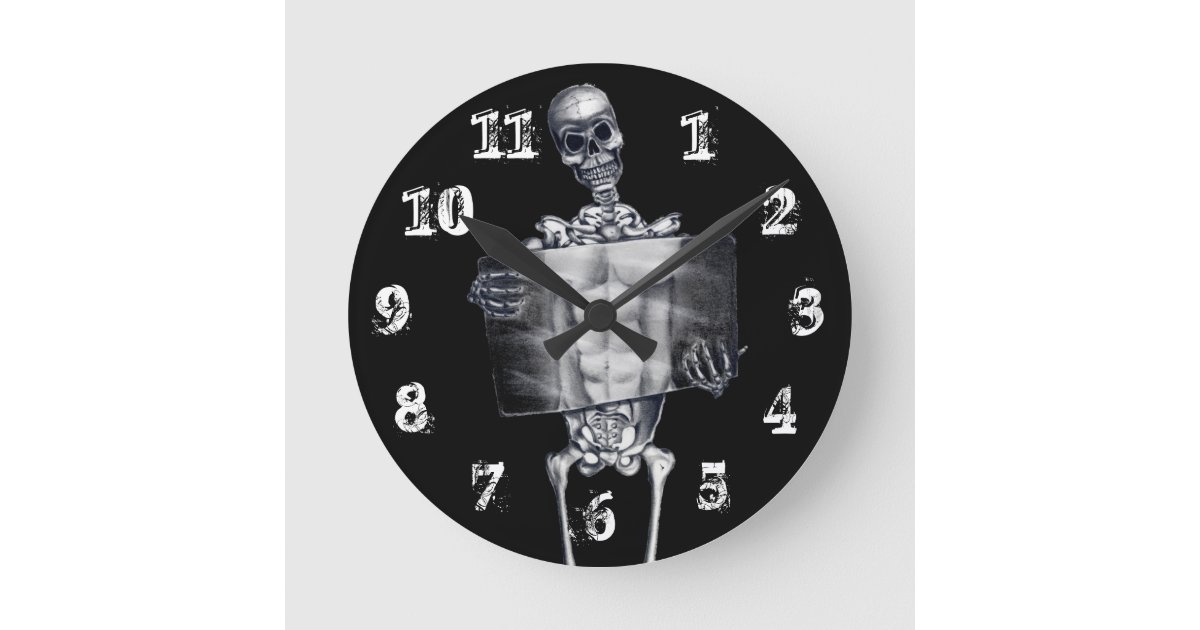 Skeleton Chest Xray Wall Clock | Zazzle