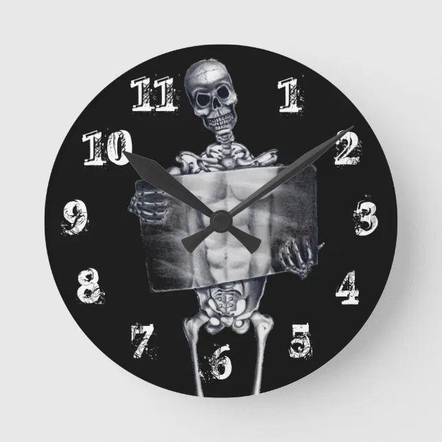 Skeleton Chest Xray Wall Clock | Zazzle