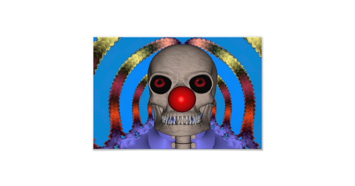 Skeleton Clown Photo Print | Zazzle