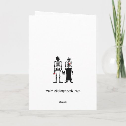 Skeleton Couple Thank You Card | Zazzle
