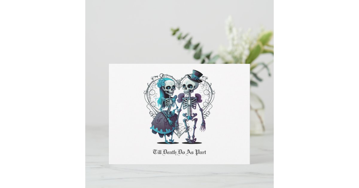 Skeleton Couple Wedding Invitation | Zazzle
