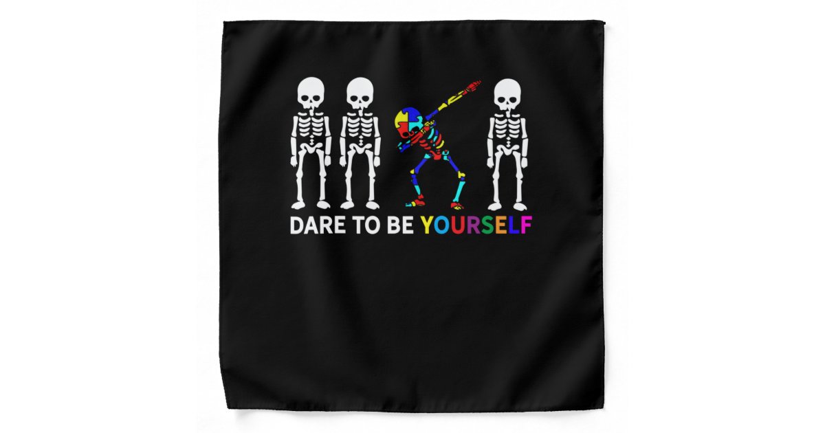 Skeleton Dabbing Autism Awareness Bandana | Zazzle