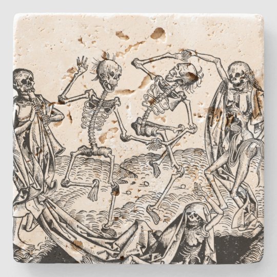 Skeleton Danse Macabre Stone Coaster | Zazzle.com