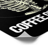 Skeleton Drinking Coffee Vintage Men Halloween Cos Poster | Zazzle