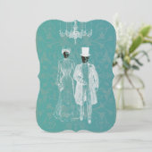 Skeleton Ghost Bride and Groom Couple Invitation | Zazzle