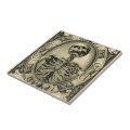 Skeleton, Goth, Medieval Ceramic Tile | Zazzle