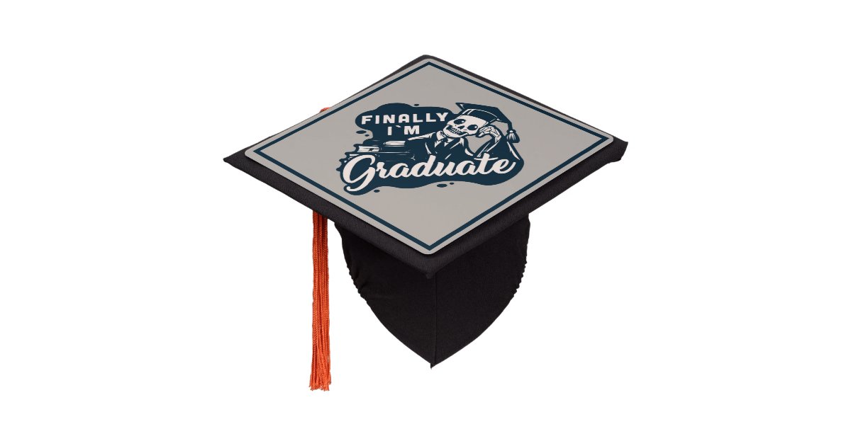Skeleton Graduate Graduation Cap Topper | Zazzle