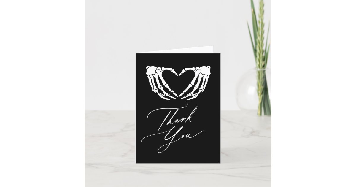 Skeleton Halloween Baby Shower Thank You Card | Zazzle