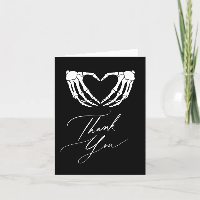 Skeleton Halloween Baby Shower Thank You Card | Zazzle