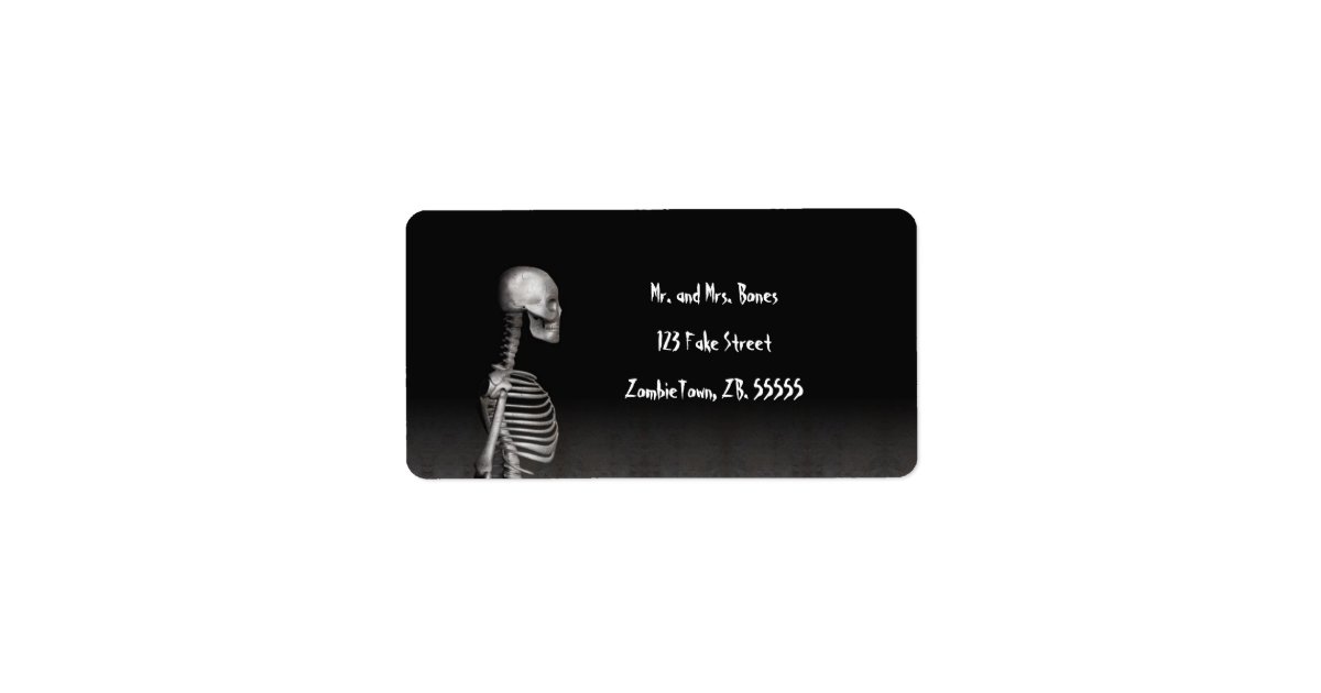 Skeleton - Halloween Labels | Zazzle