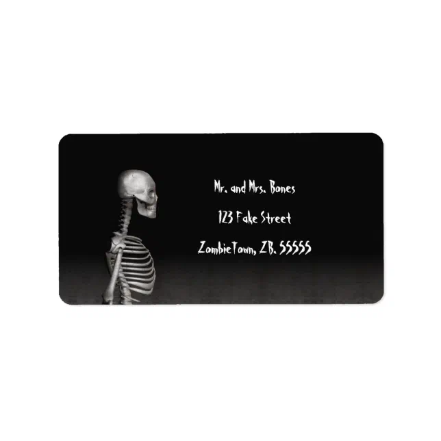 Skeleton - Halloween Labels | Zazzle
