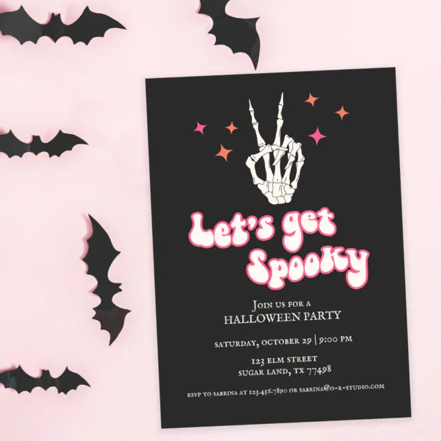 Skeleton Halloween Party Invitation | Zazzle
