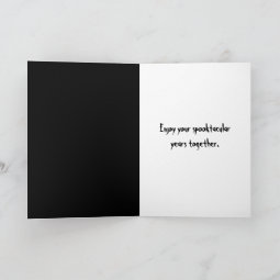 Skeleton Halloween Wedding Congratulations Card | Zazzle