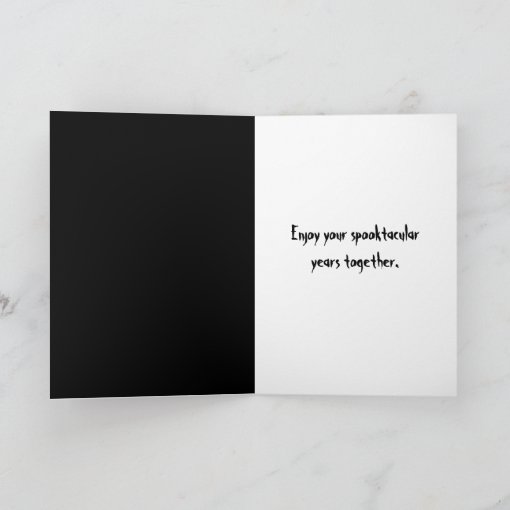 Skeleton Halloween Wedding Congratulations Card | Zazzle