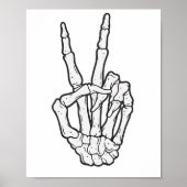 Skeleton hand making peace sign | Zazzle