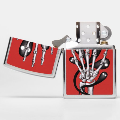 Skeleton Hand With Creepy Ghosts Zippo Lighter | Zazzle