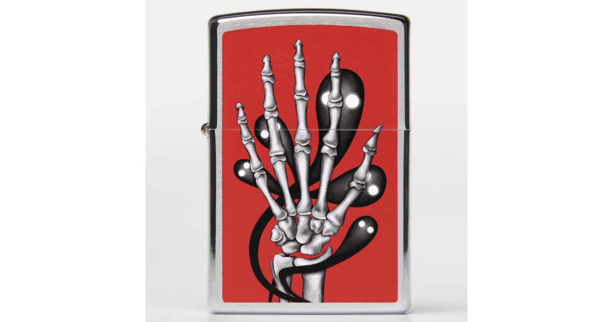 Skeleton Hand With Creepy Ghosts Zippo Lighter | Zazzle