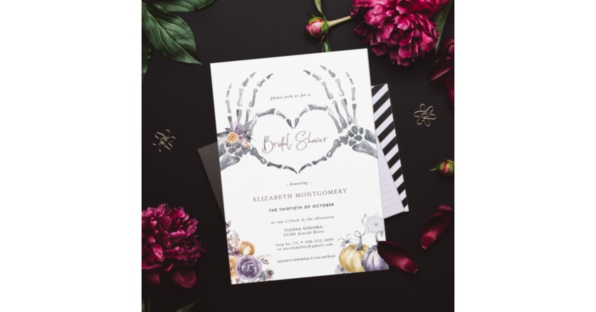 Skeleton Hands | Halloween Bridal Shower | Zazzle