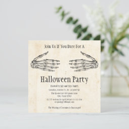 Skeleton Hands Halloween Invitation | Zazzle