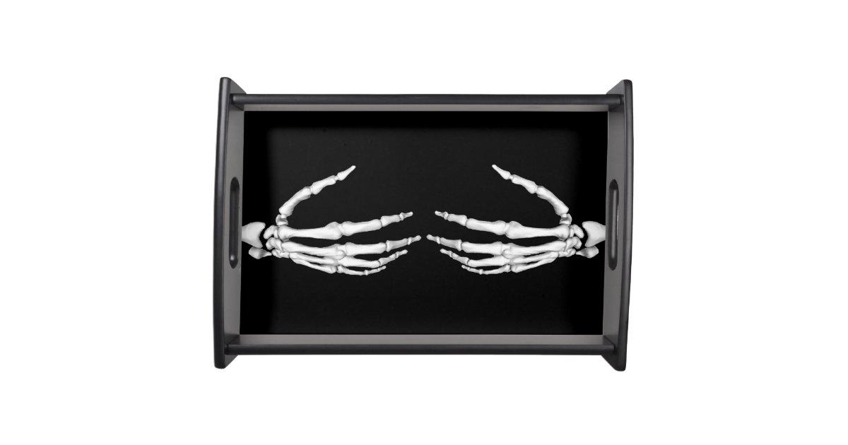 Skeleton Hands Serving Tray | Zazzle