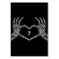 Skeleton Hands Till Death Wedding Table Numbers | Zazzle