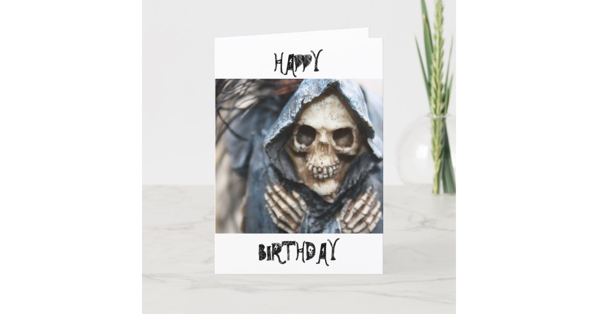Skeleton Happy Birthday Card | Zazzle