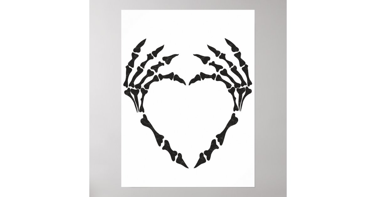 Skeleton Heart Poster | Zazzle