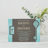 Skeleton Key and Lock Wedding Invitation | Zazzle