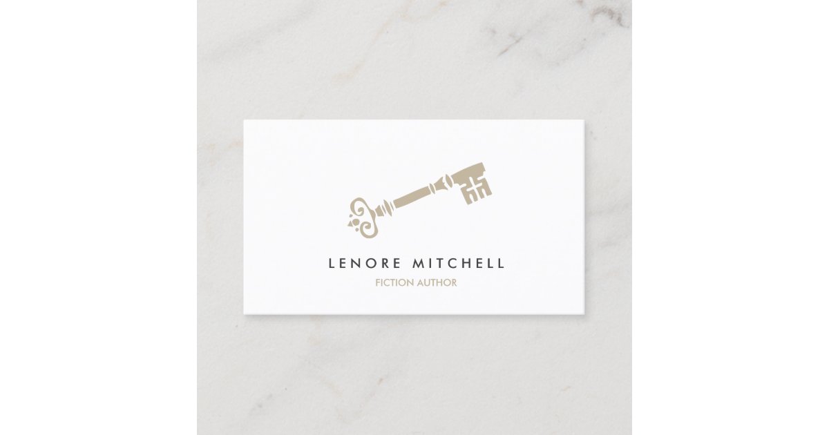 SKELETON KEY BUSINESS CARD FOR AUTHORS & WRITERS | Zazzle