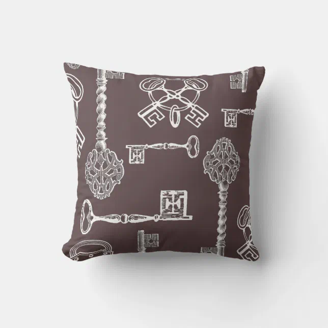 Skeleton Keys Throw Pillow | Zazzle