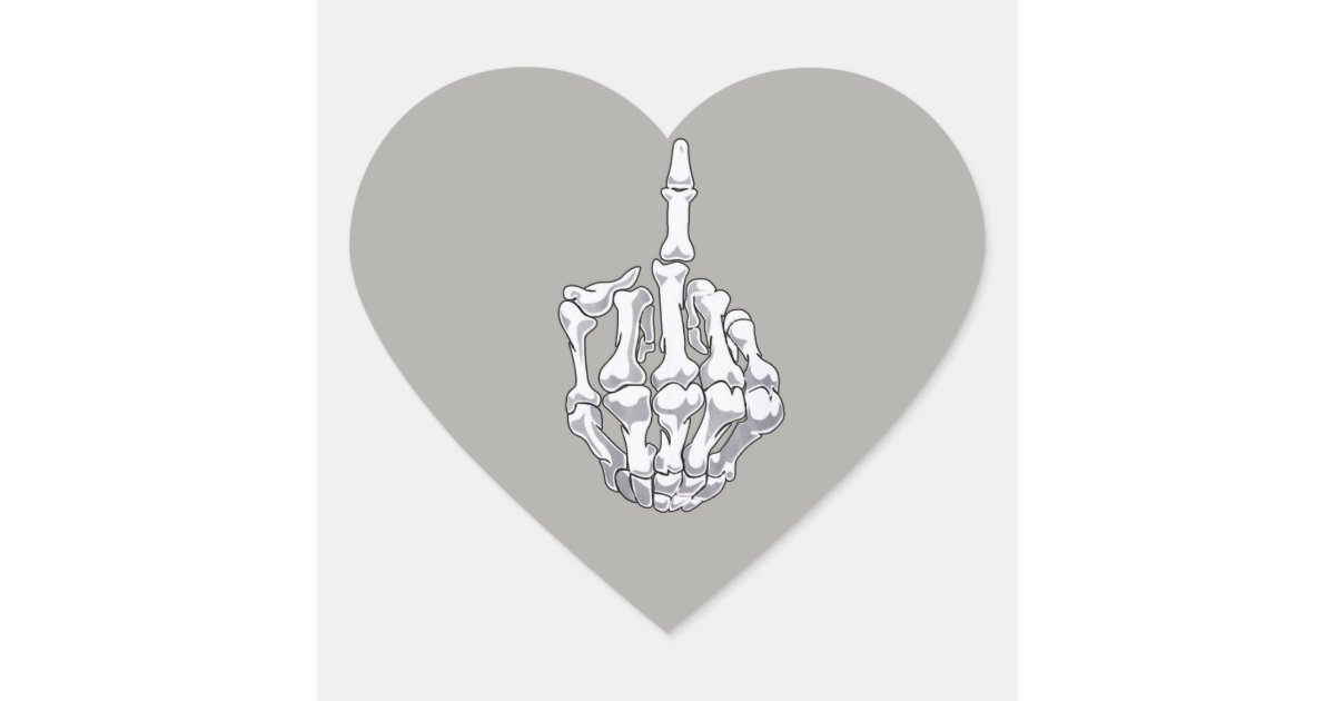 Skeleton Middle Finger Stickers | Zazzle