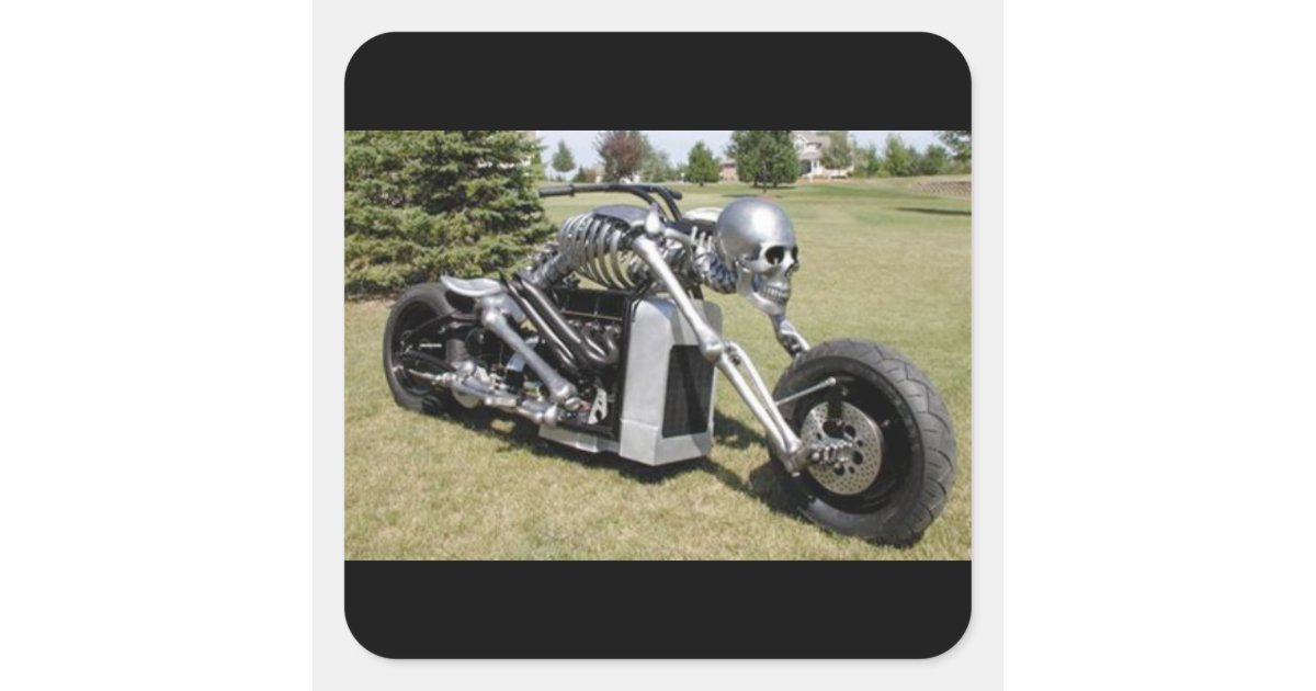 Skeleton Motorcycle Sticker | Zazzle