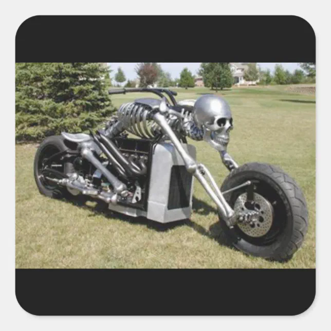 Skeleton Motorcycle Sticker | Zazzle
