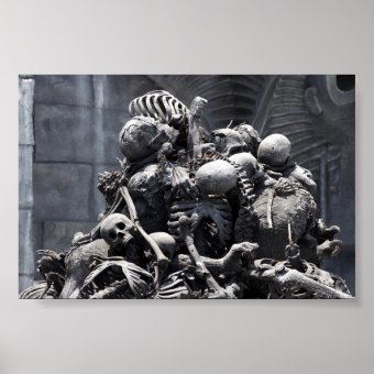 Skeleton Pile Poster | Zazzle