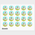 Skeleton Playing Disc Golf Classic Round Sticker | Zazzle