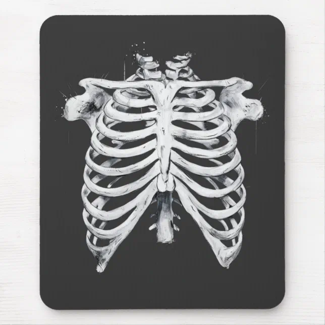 Skeleton Rib Cage Halloween Costume Mouse Pad | Zazzle