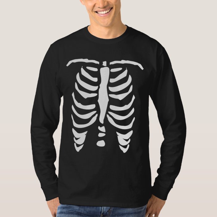 Skeleton rib cage shirt for Halloween | Zazzle.com