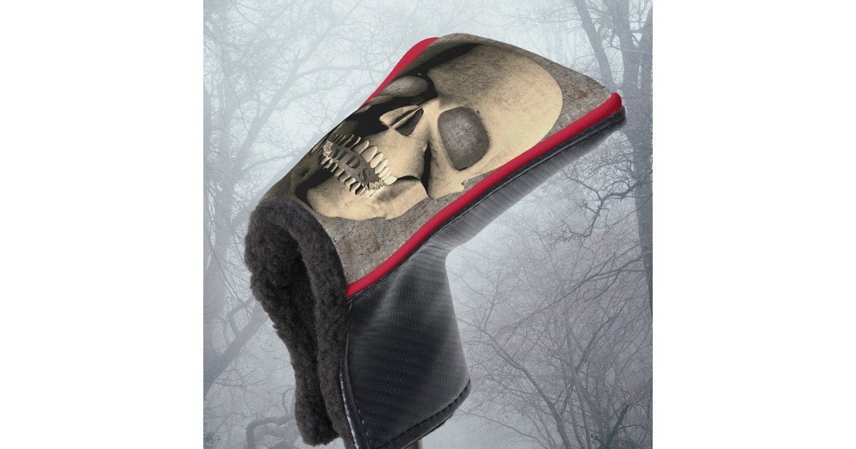 Skeleton Skull Golf Head Putter Cover | Zazzle